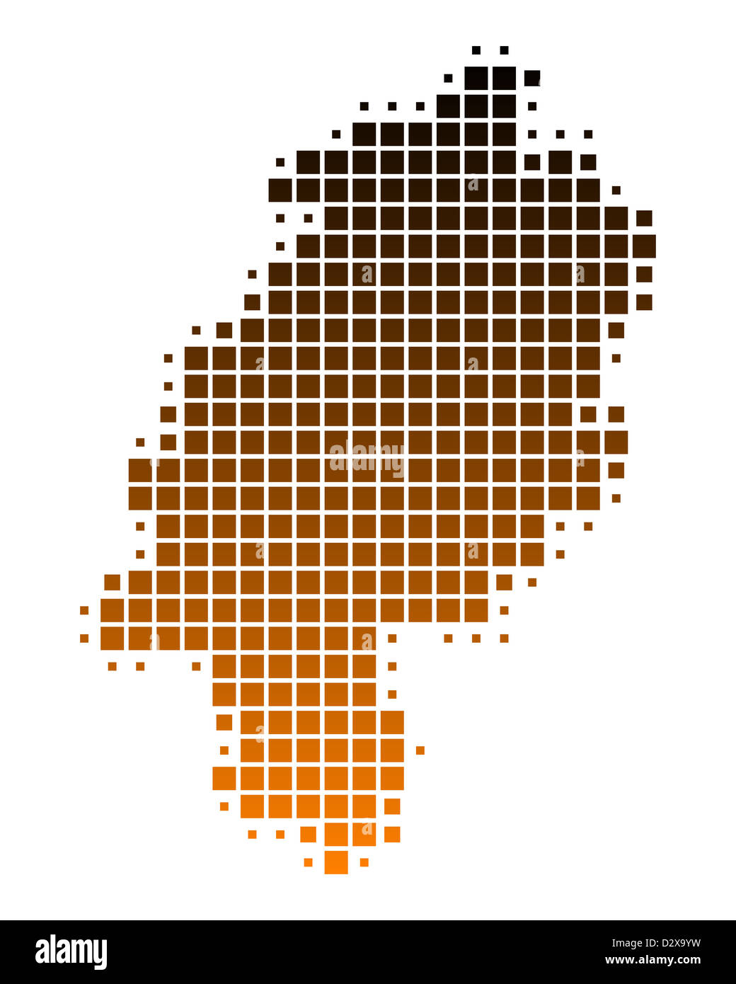 Map of Hesse Stock Photo - Alamy