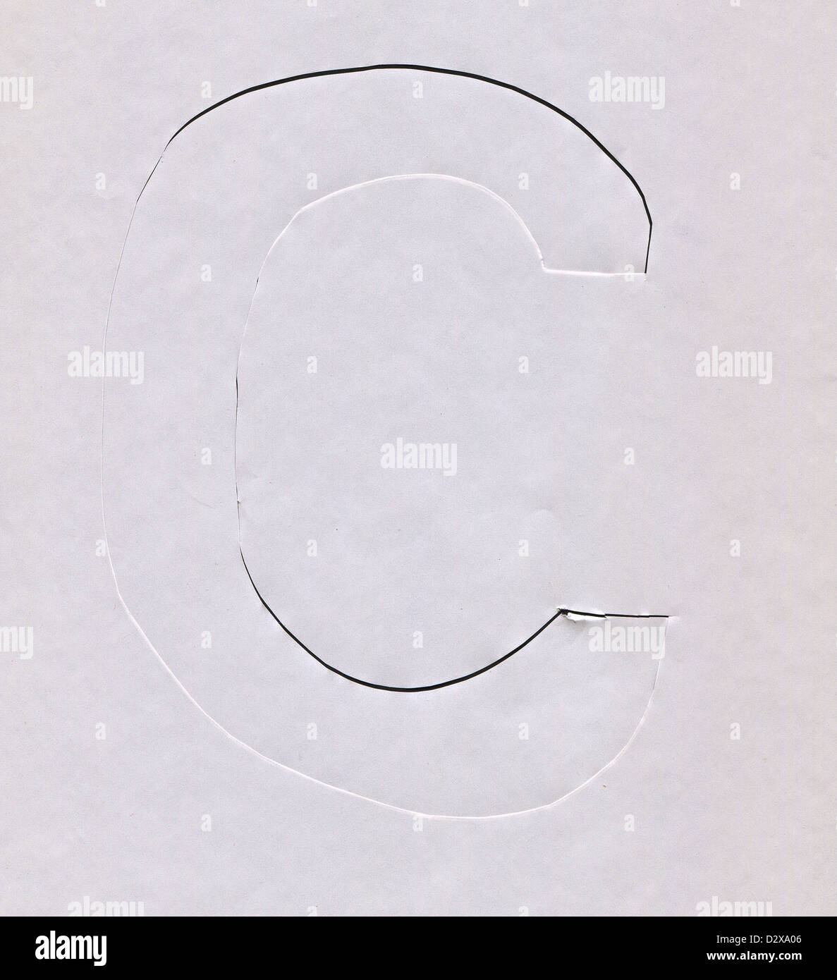 Letter C. Paper texture Stock Photo - Alamy