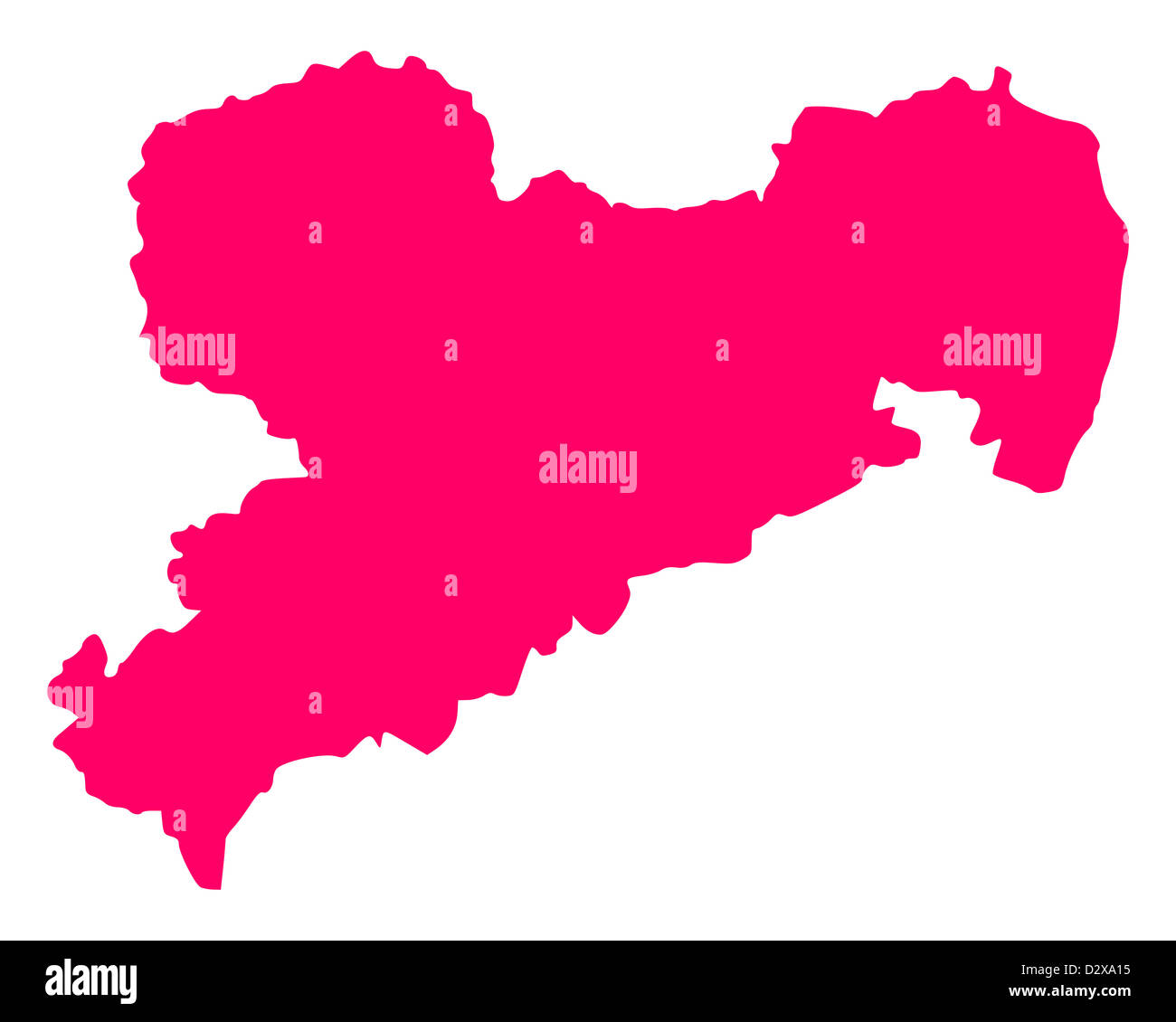 Map of Saxony Stock Photo - Alamy