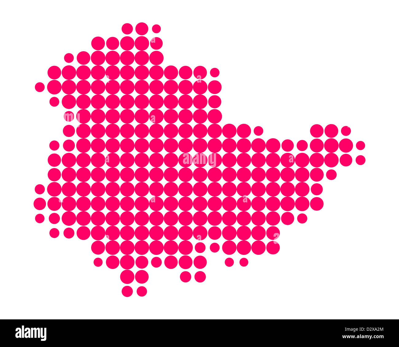 Map of Thuringia Stock Photo - Alamy