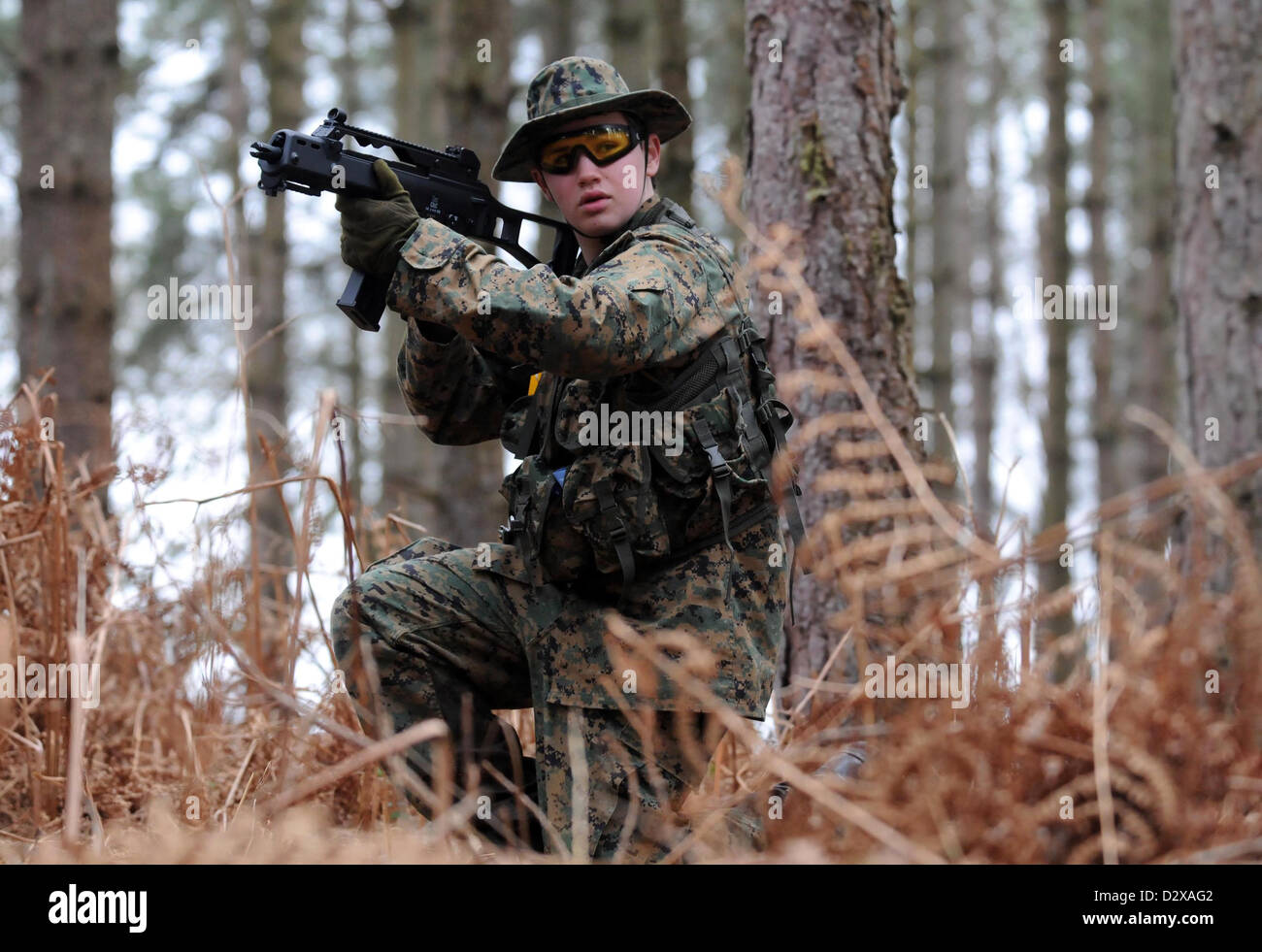 Airsoft, participants in action during an airsoft game, UK Stock Photo ...