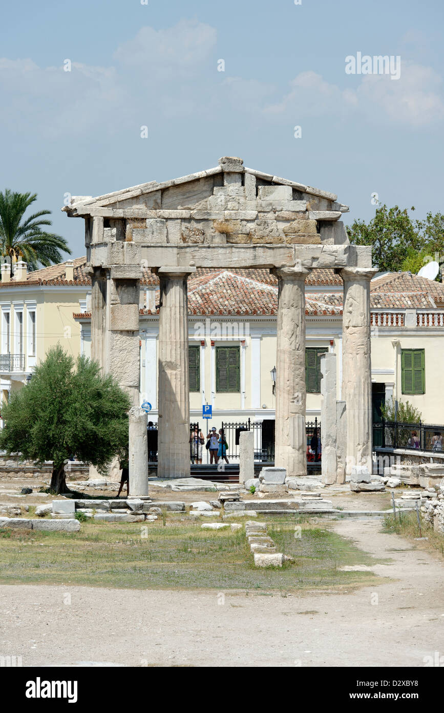 Athens Greece. The Gate of Athena Archegetis, the monumental formal ...