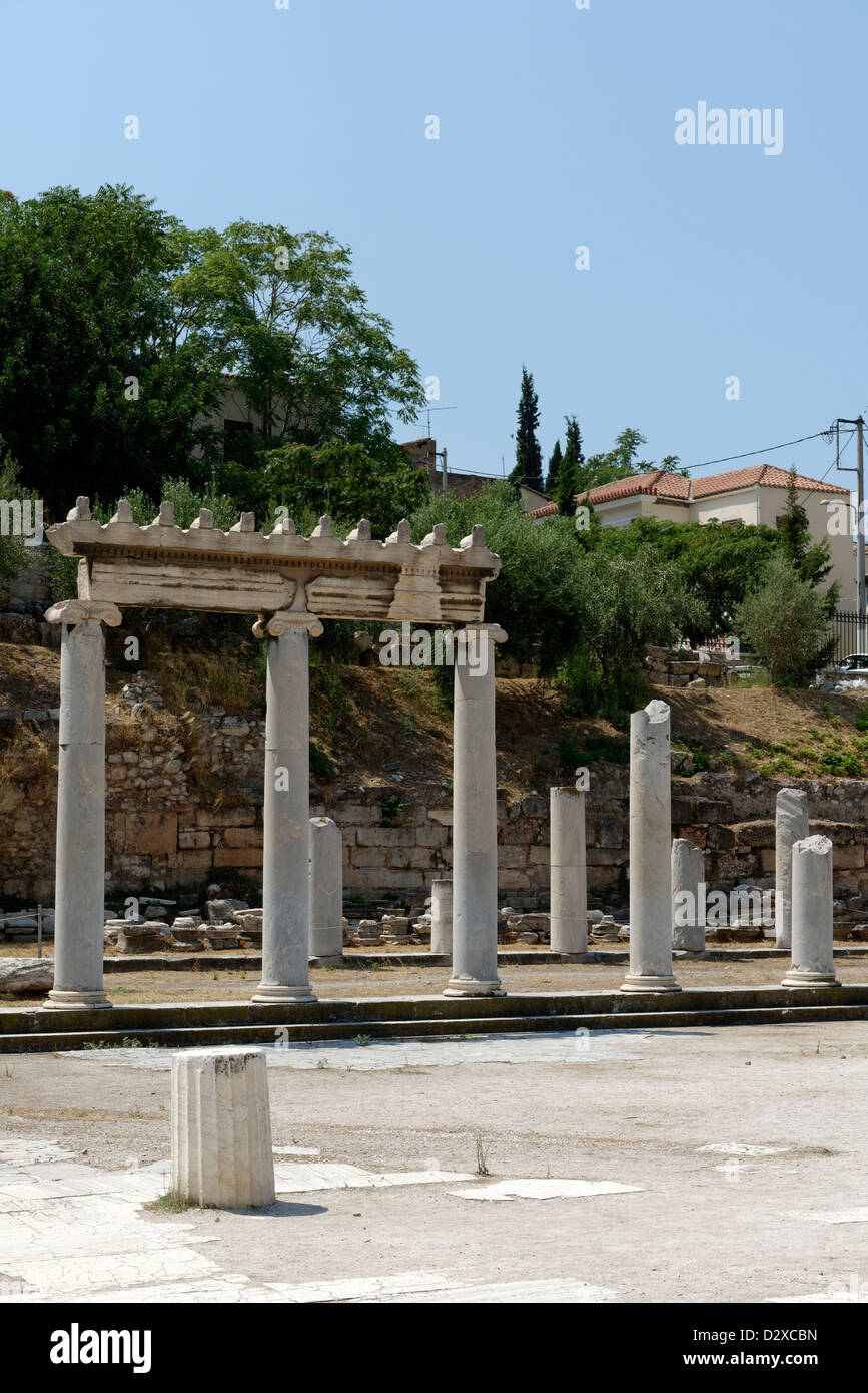 Athens. Greece. Part view of the elegant Ionic peristyle that enclosed ...