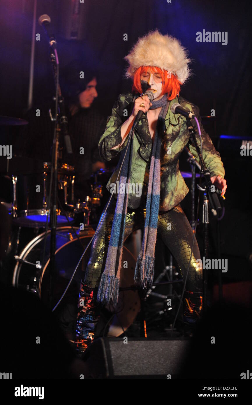 NEW YORK- JANUARY 27: Music group TESSA performs on stage during ...