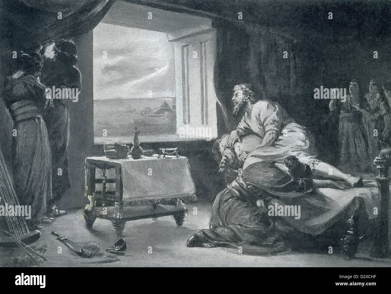 Babylonians watch the near total eclipse of the sun, called Bur Sagale ...