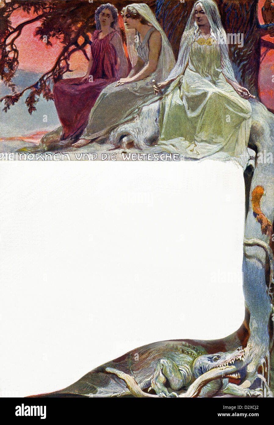 The Norns (here by the world ash tree, Yggdrasil) were divine beings ...