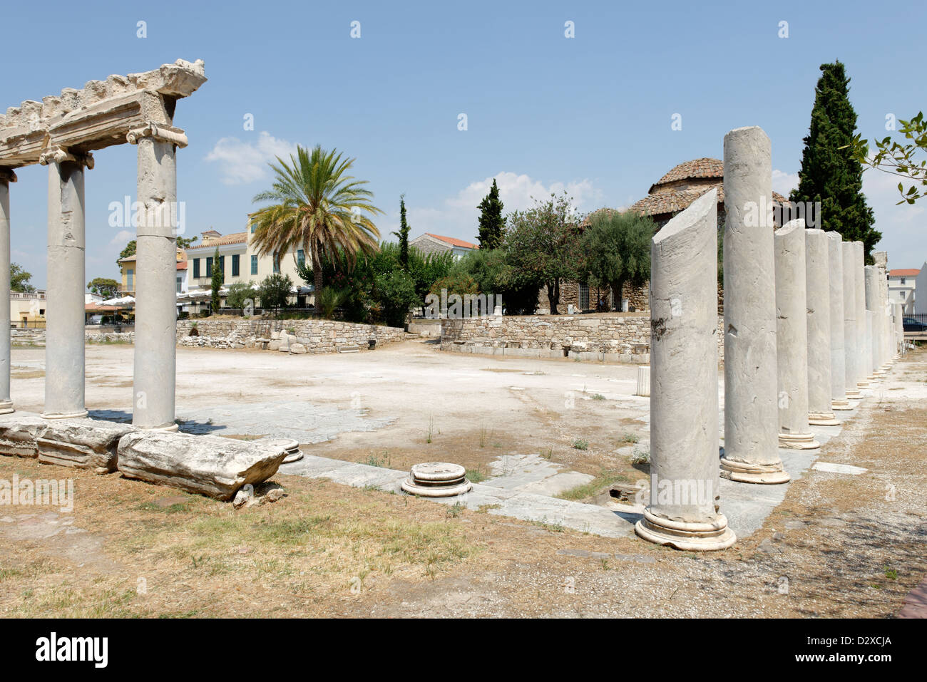Athens. Greece. The elegant Ionic peristyle that enclosed the central ...