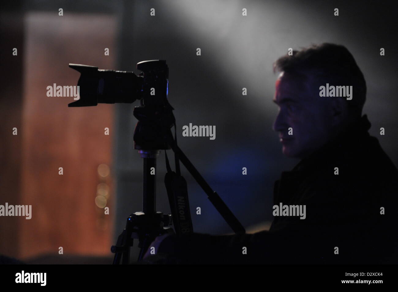 NEW YORK- JANUARY 27 : Photographer shooting stage during Russian Rock ...