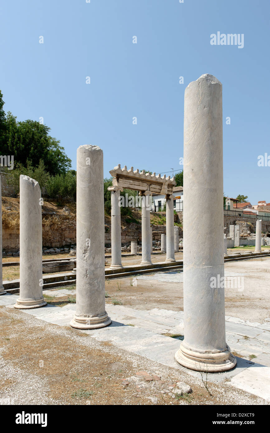 Athens. Greece. Part view of the elegant Ionic peristyle that enclosed ...