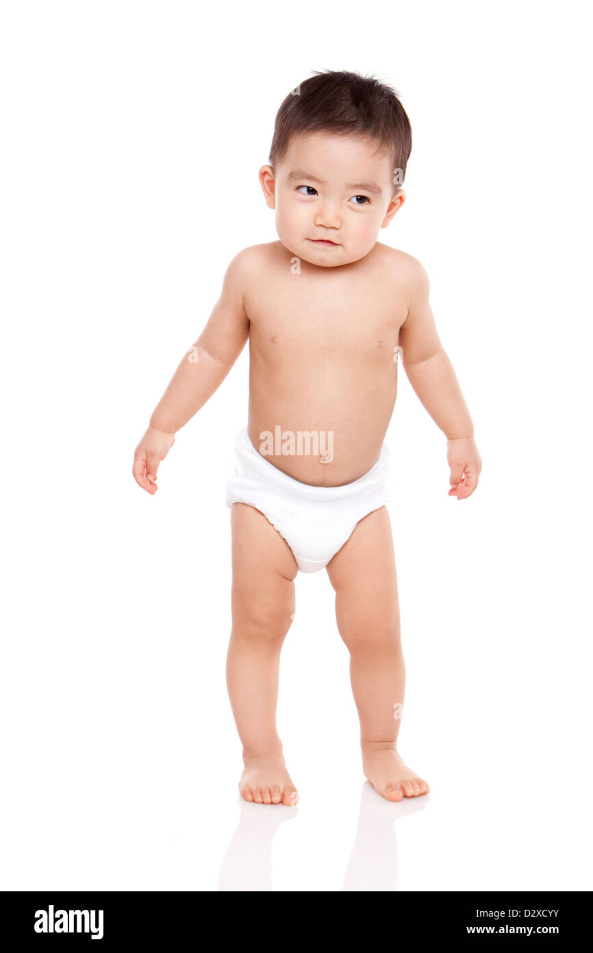 Lovely baby boy standing Stock Photo - Alamy