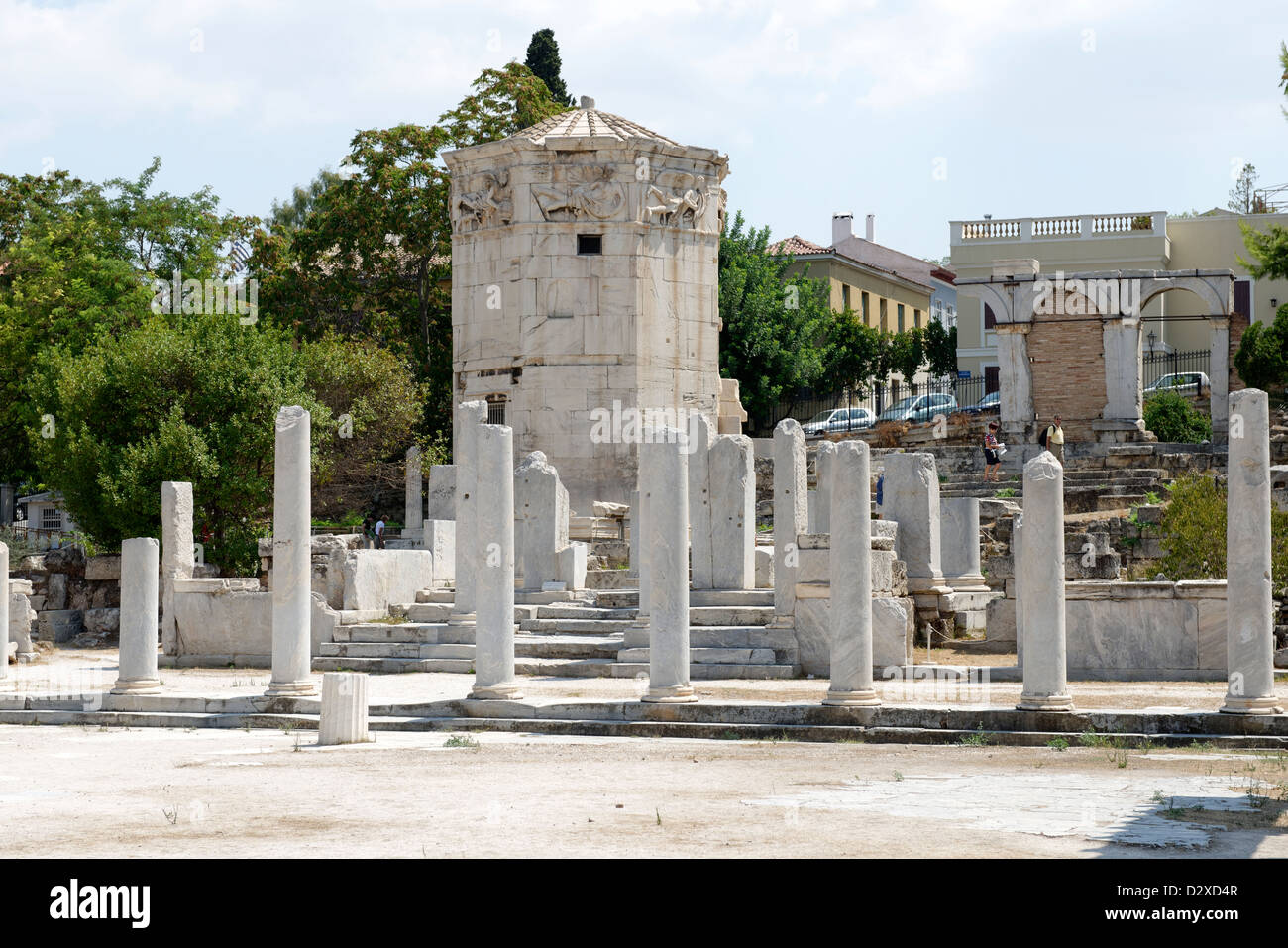 Athens. Greece. Part view of the elegant Ionic peristyle that enclosed ...