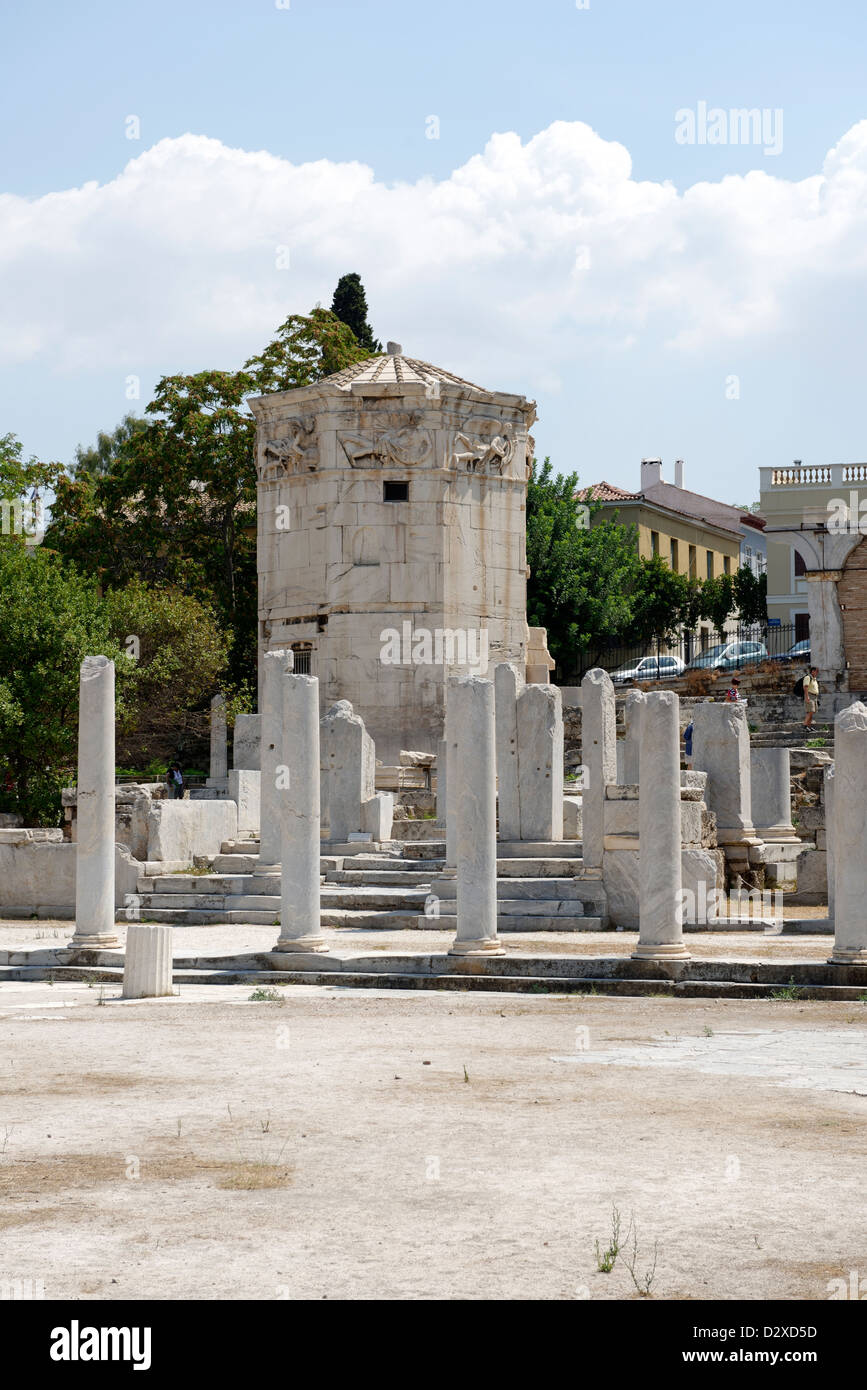Athens. Greece. Part view of the elegant Ionic peristyle that enclosed ...