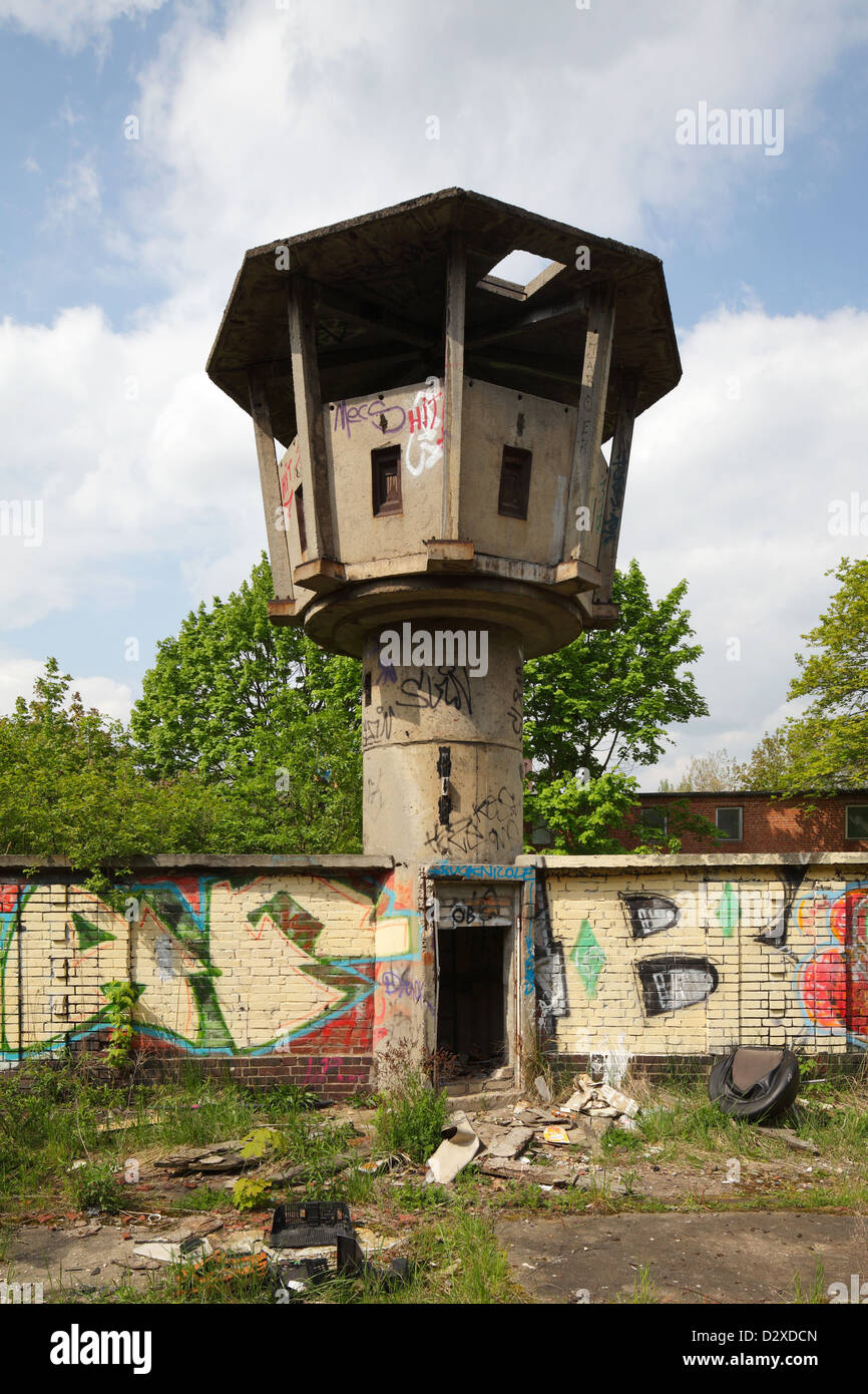 Berlin, Germany, guard tower on the grounds of national security Stock ...