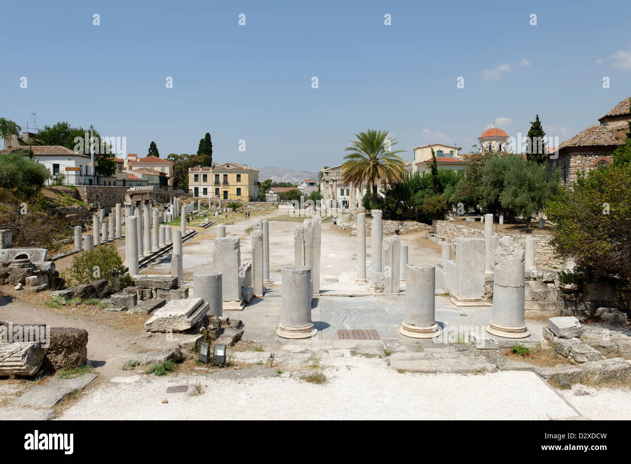Roman Agora. Athens. Greece. The lower section of the southeast ...
