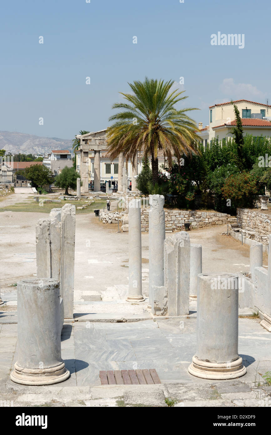 Roman Agora. Athens. Greece. The lower section of the southeast ...