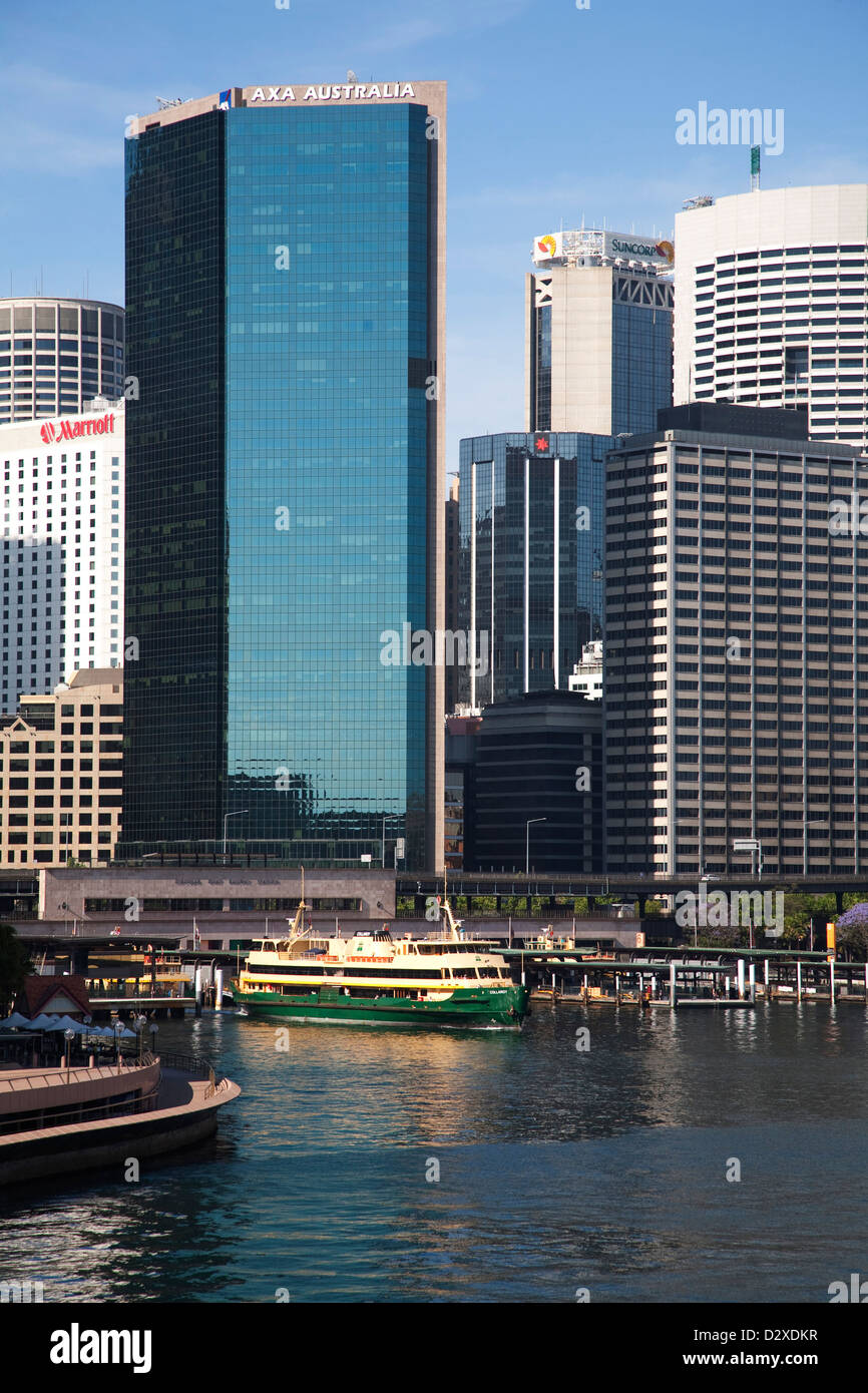 Manly Ferry departing in front of The Landmark Building at Circular ...
