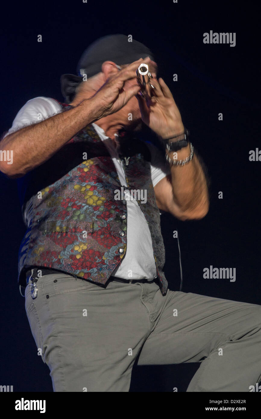 Legendary flutist, guitarist and singer Ian Anderson of Jethro Tull ...