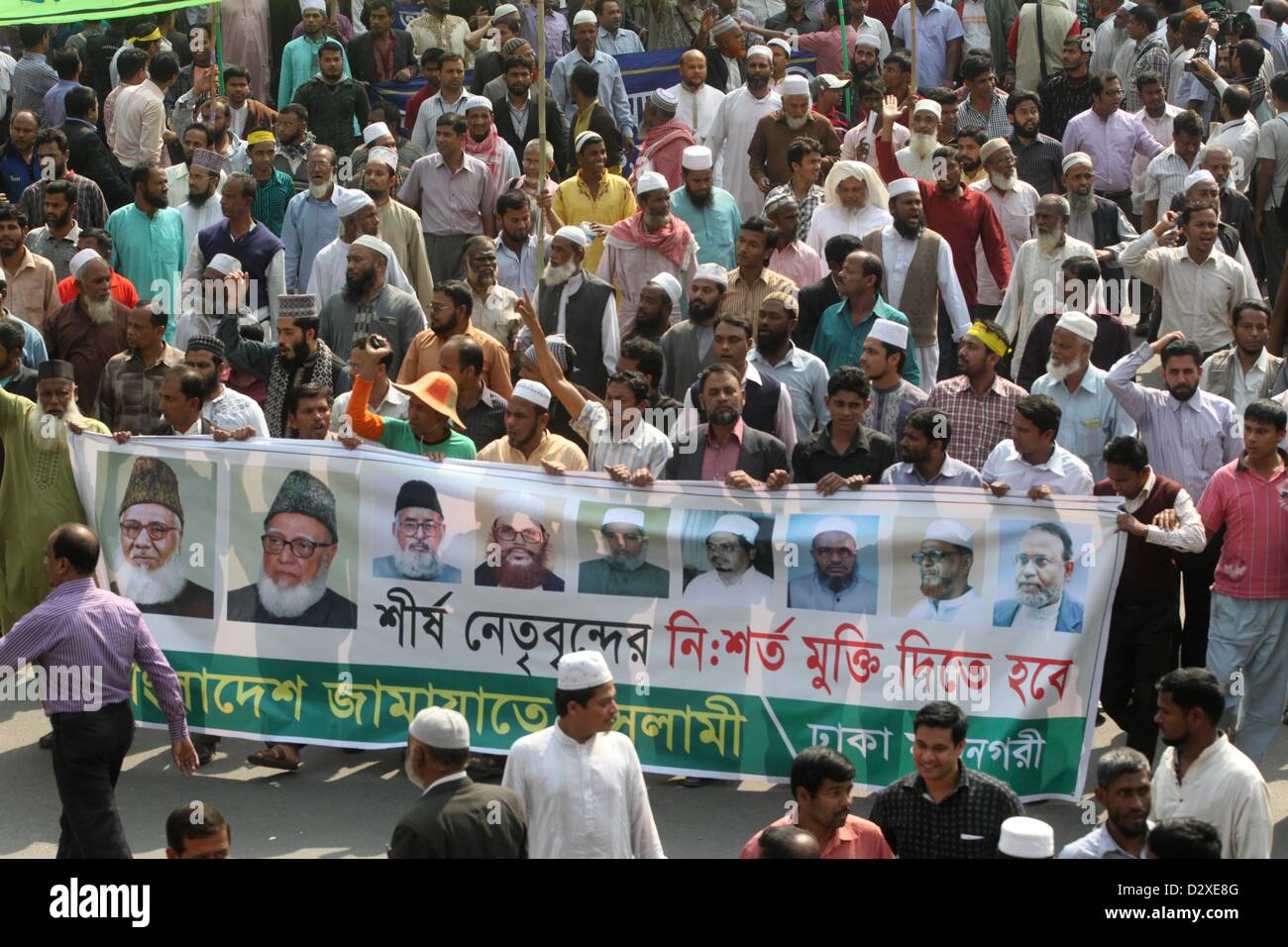 Feb. 4, 2013 - Dhaka, Bangladesh - Dhaka Bangladesh- A group of Jammat ...