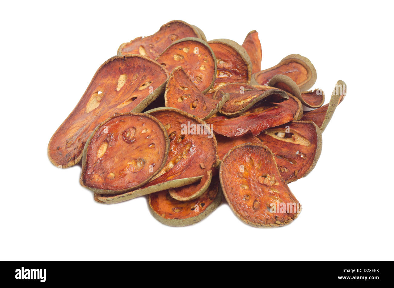 Bael Fruit isolated on white background Stock Photo - Alamy