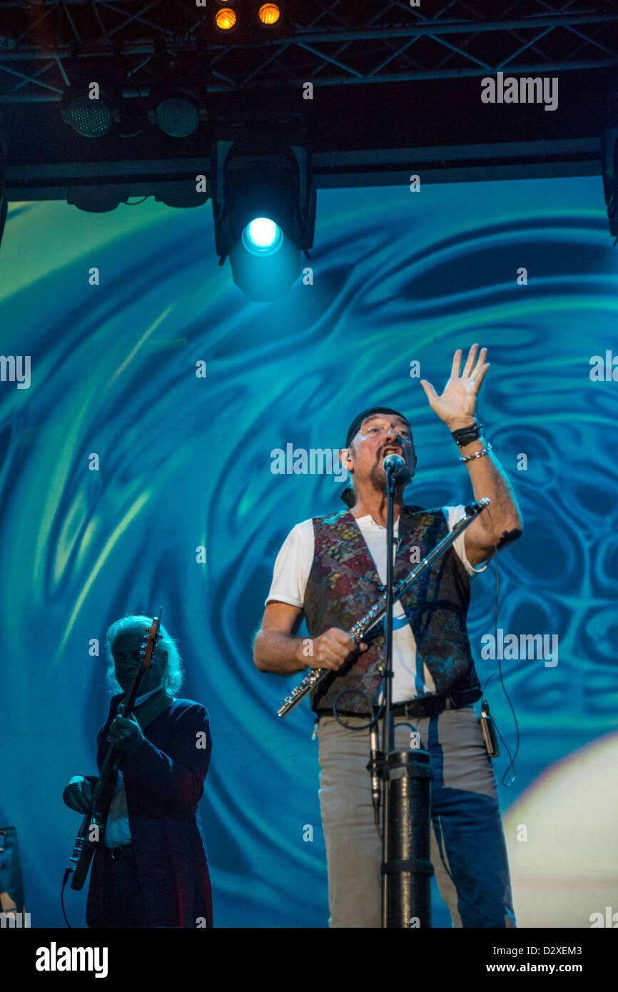 Ian Anderson (Flute) and David Goodier (Bass guitar) of The Ian ...