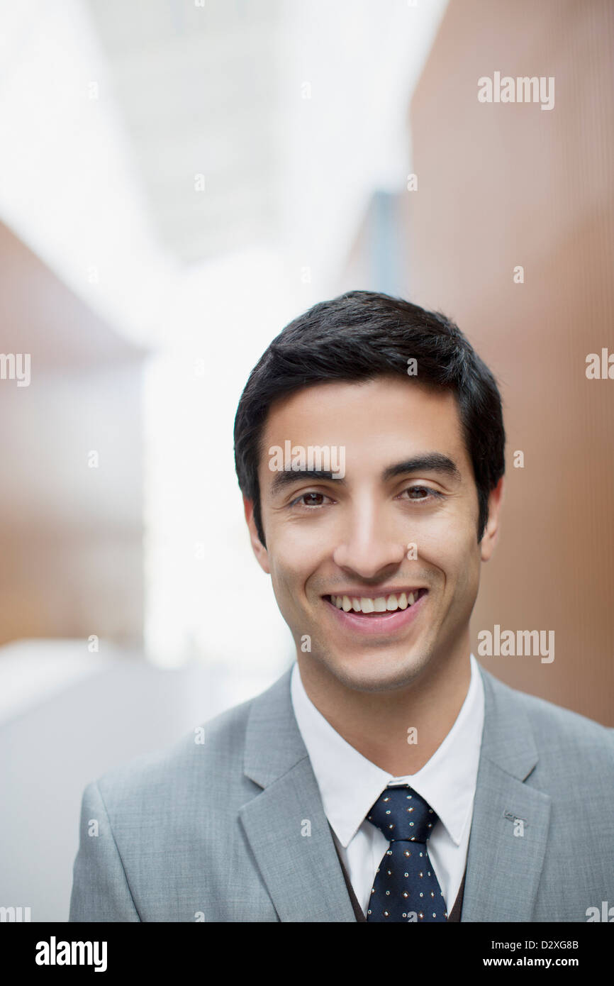 Close up portrait of smiling businessman Stock Photo - Alamy