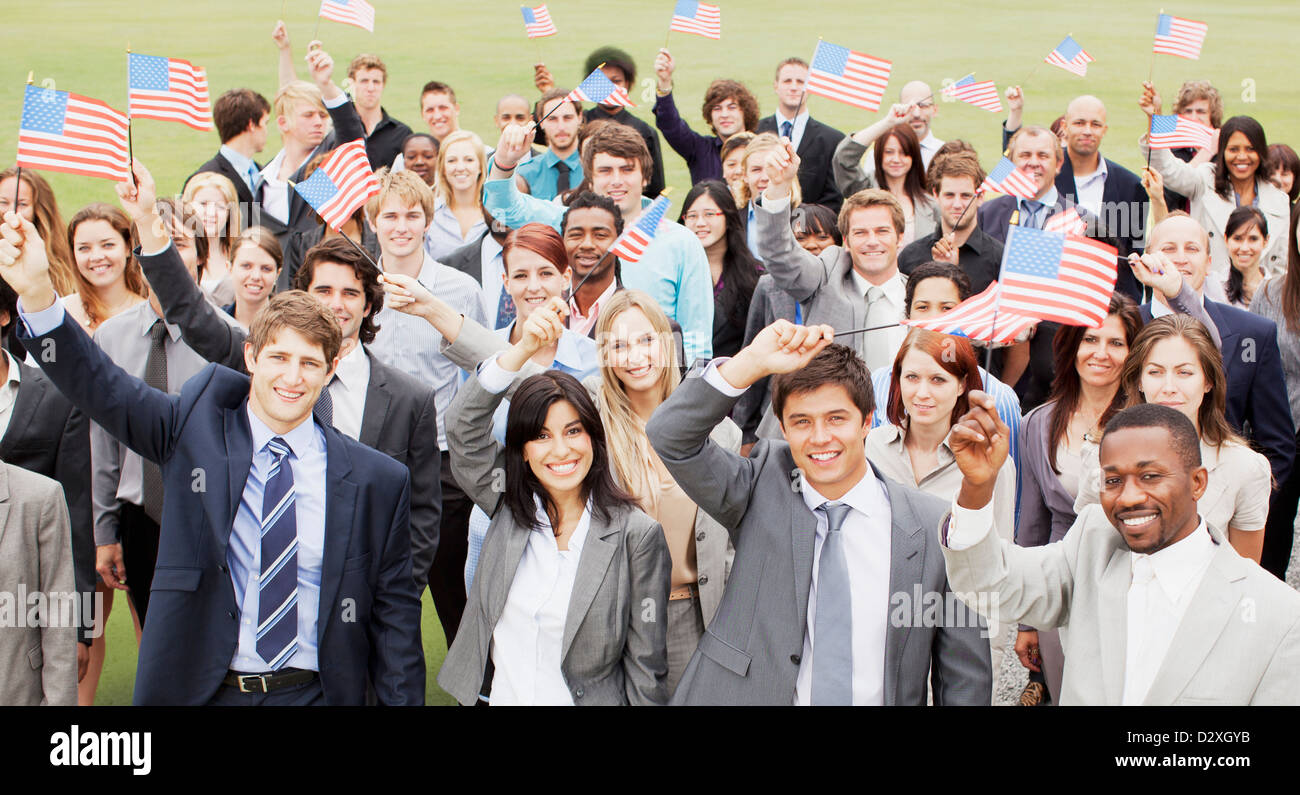 American flag waving hi-res stock photography and images - Alamy