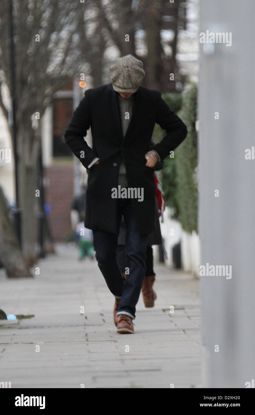 David Beckham seen walking around Notting Hill after posing for a fan ...