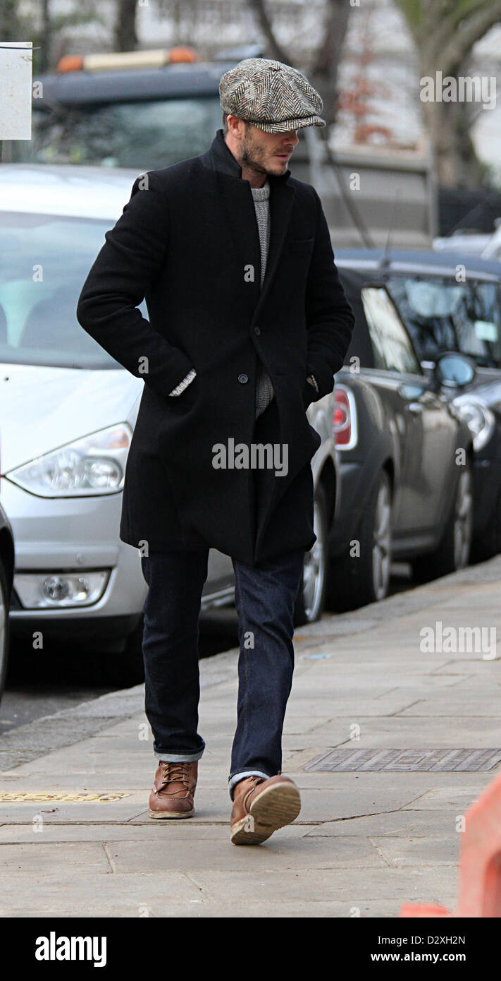 David Beckham seen walking around Notting Hill after posing for a fan ...