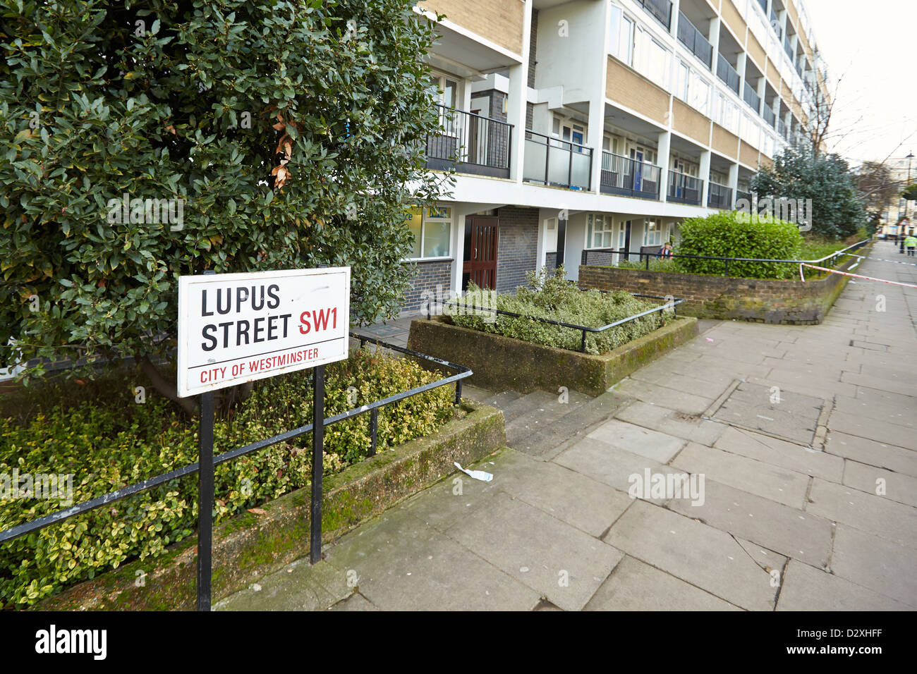 General view of the scene in Lupus Street, Pimlico where a 16 year old ...
