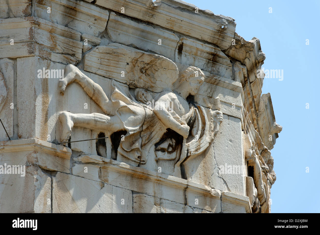 Roman Agora. Athens. Greece. The southwest face of the Tower of the ...