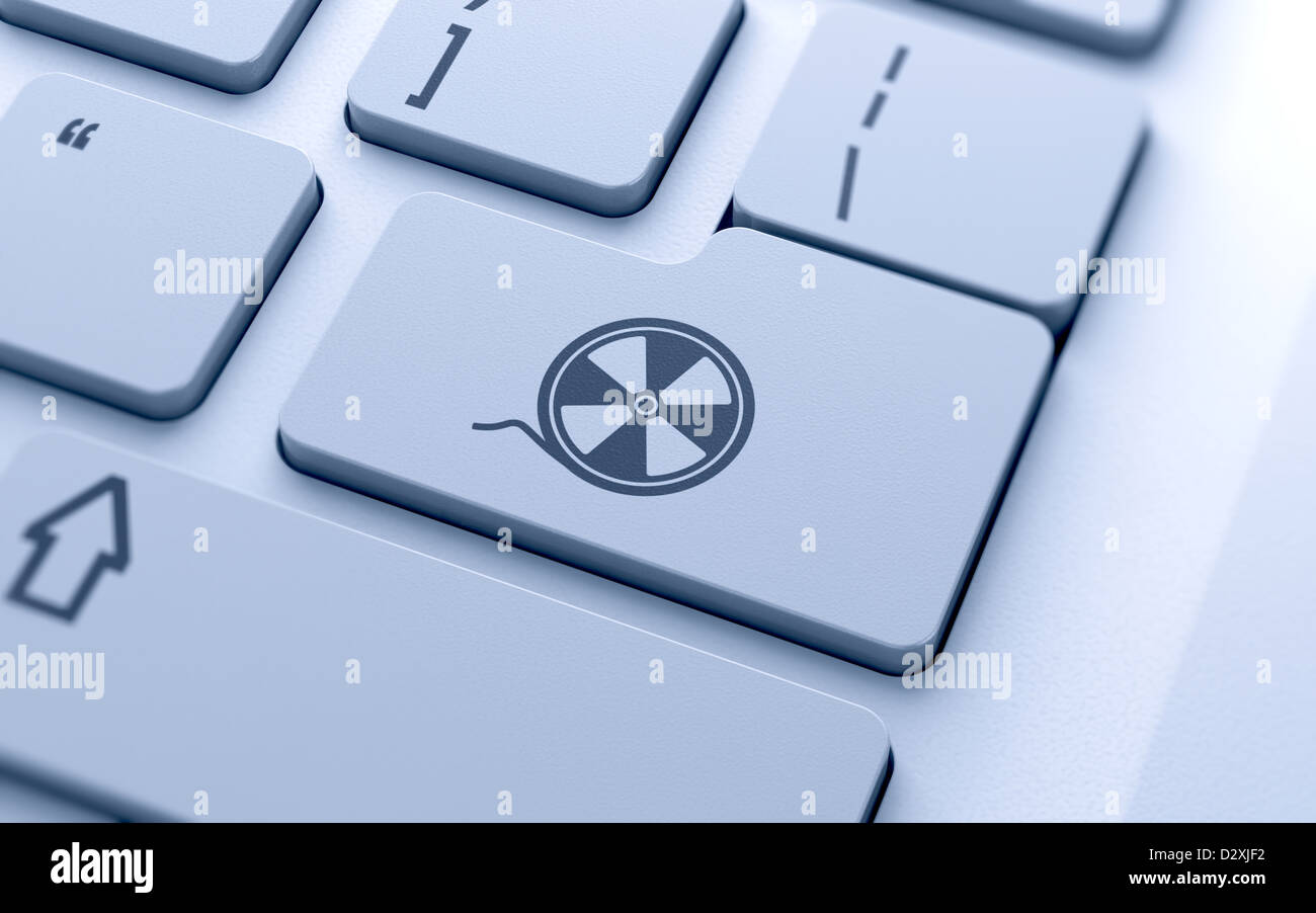 3d illustration of tape icon button on keyboard with soft focus Stock ...