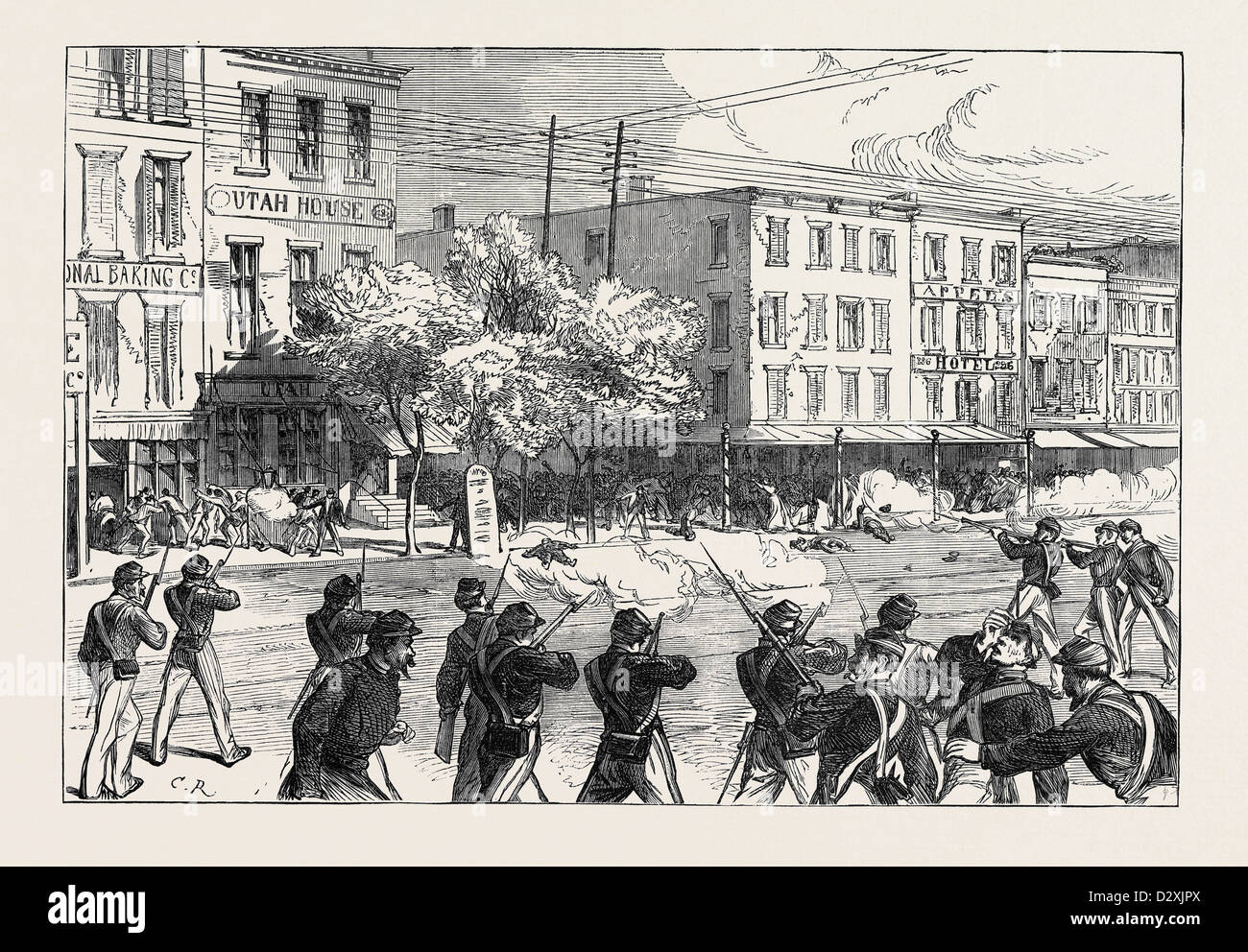 THE IRISH ORANGE RIOTS IN NEW YORK 1871 Stock Photo - Alamy