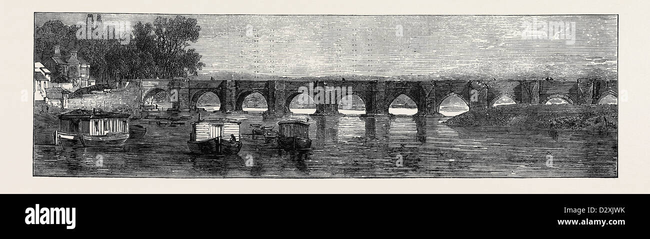 OLD NOTTINGHAM BRIDGE 1871 Stock Photo - Alamy