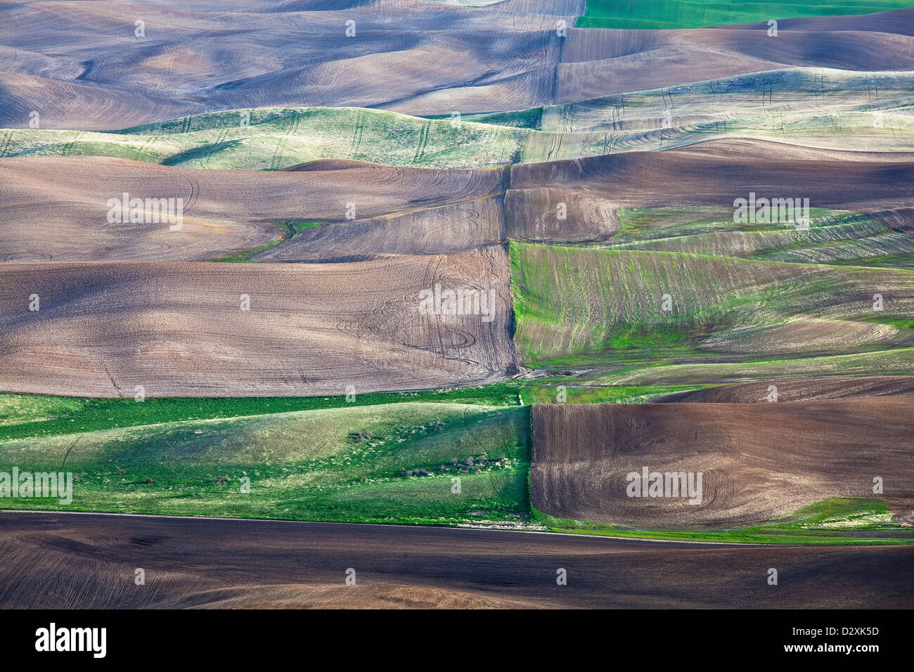 Aerial view of fields Stock Photo - Alamy