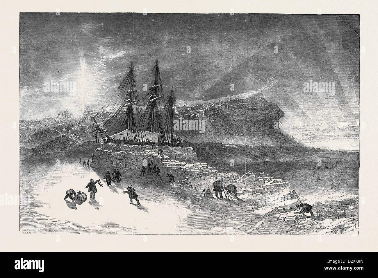 BURFORD'S PANORAMA OF THE POLAR REGIONS, THE "INVESTIGATOR" SNOW WALLED ...