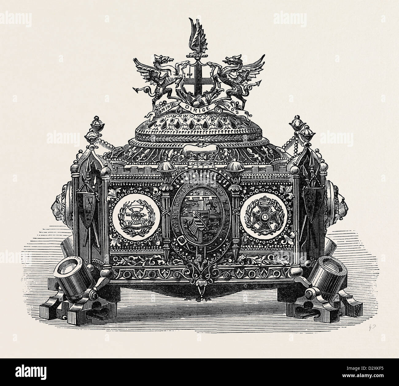 CASKET PRESENTED TO PRINCE ARTHUR WITH THE FREEDOM OF THE CITY OF ...