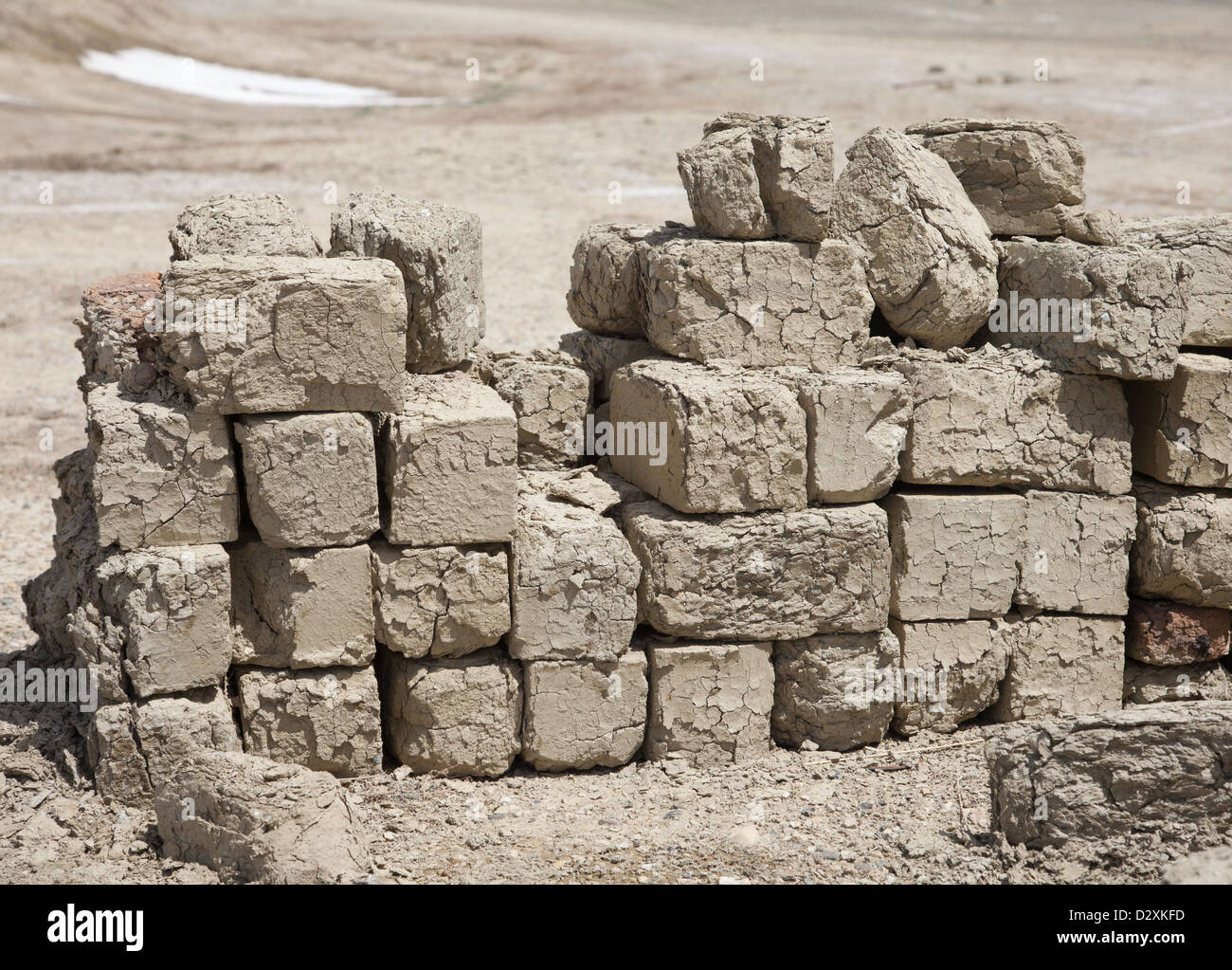 Adobe brick in Asia a popular building material Stock Photo - Alamy