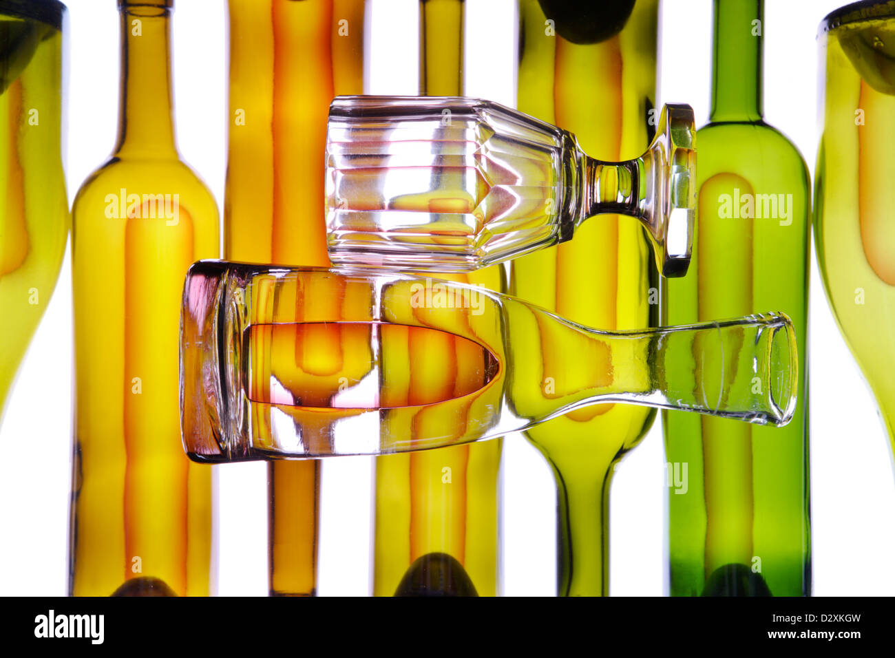 Reflection of wine bottles hi-res stock photography and images - Alamy