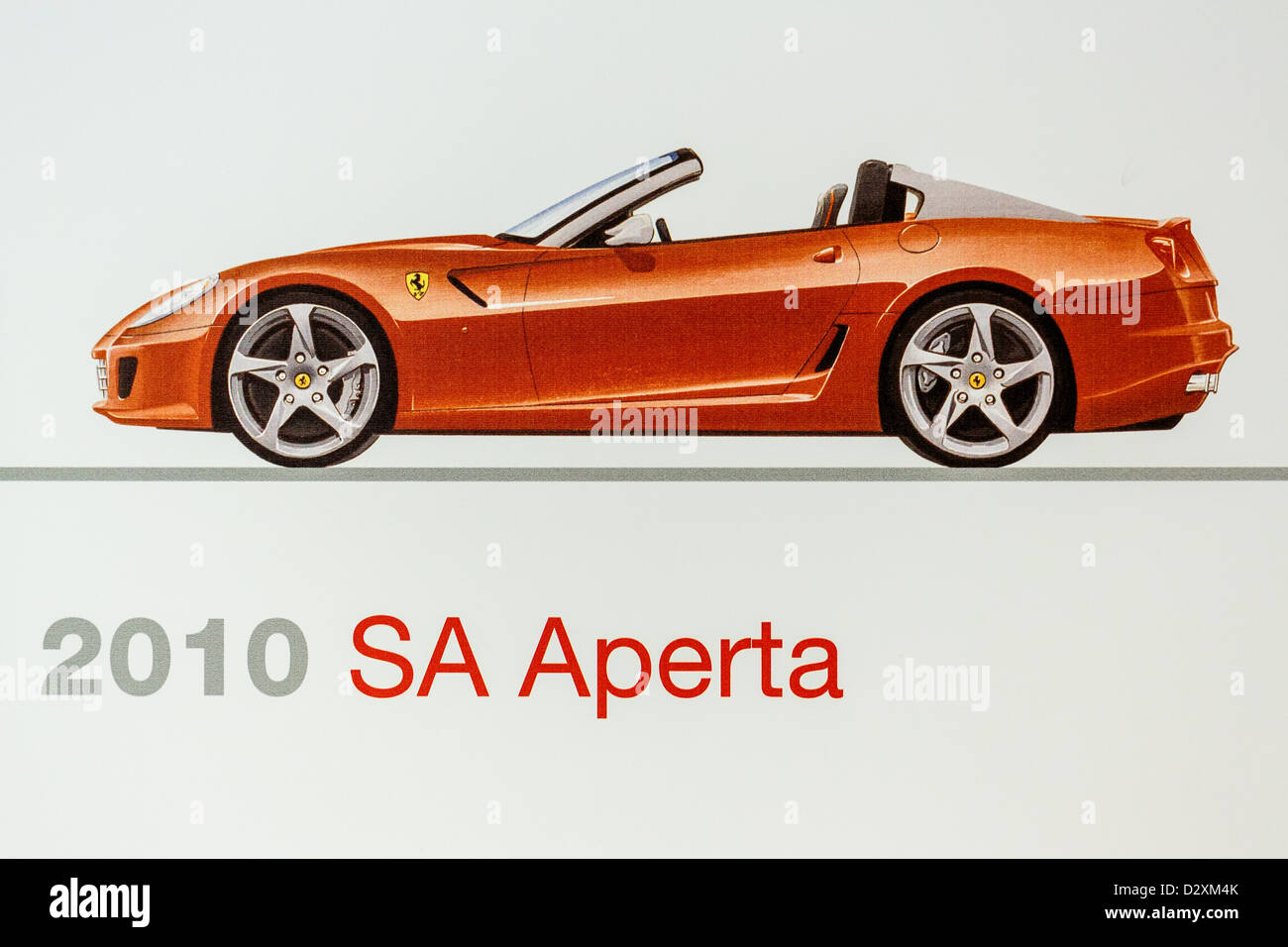 Graphic representation of a 2010 Ferrari SA Aperta, Ferrari Museum ...