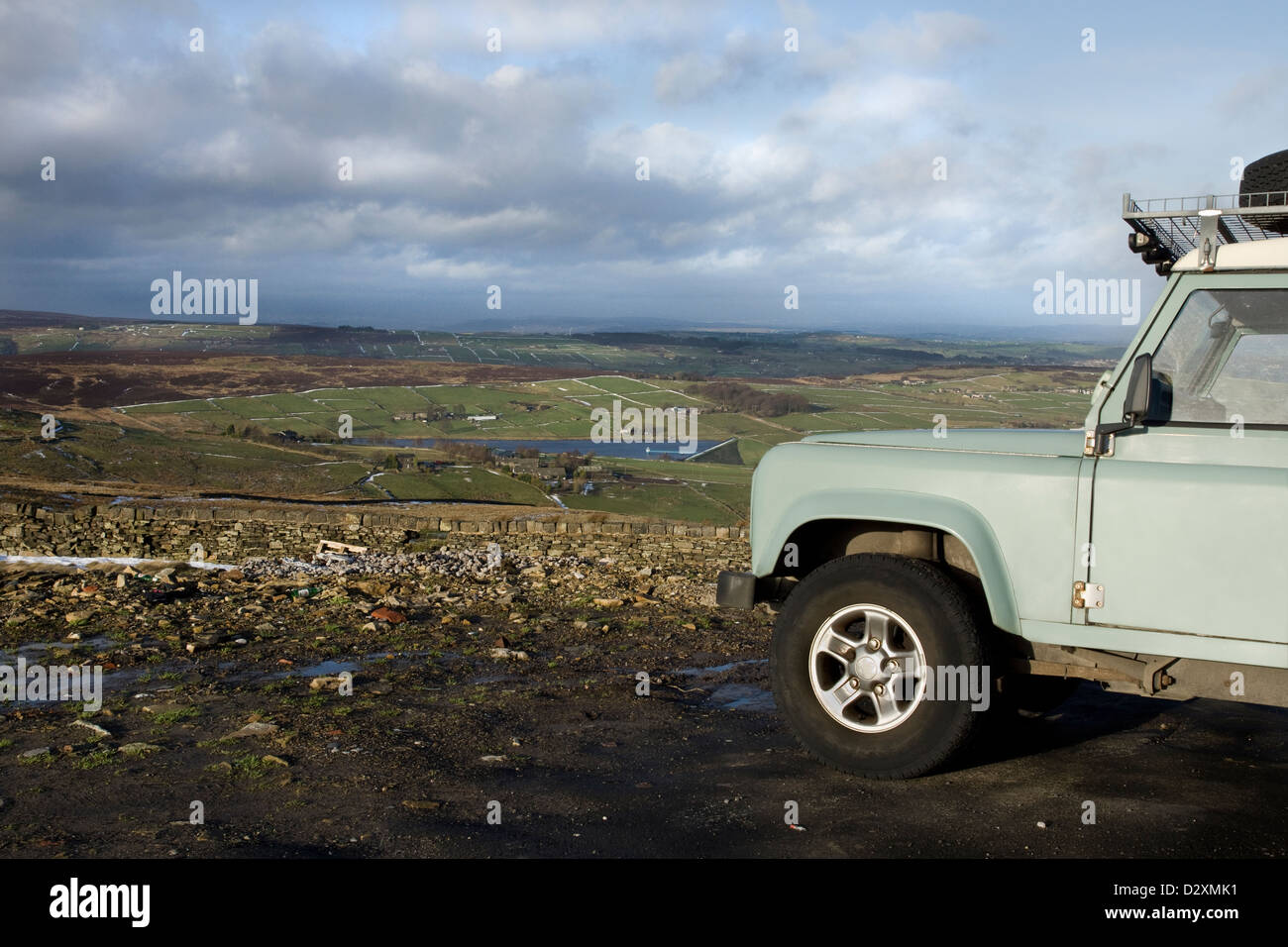 Four wheel drive vehicle on hill Stock Photo - Alamy