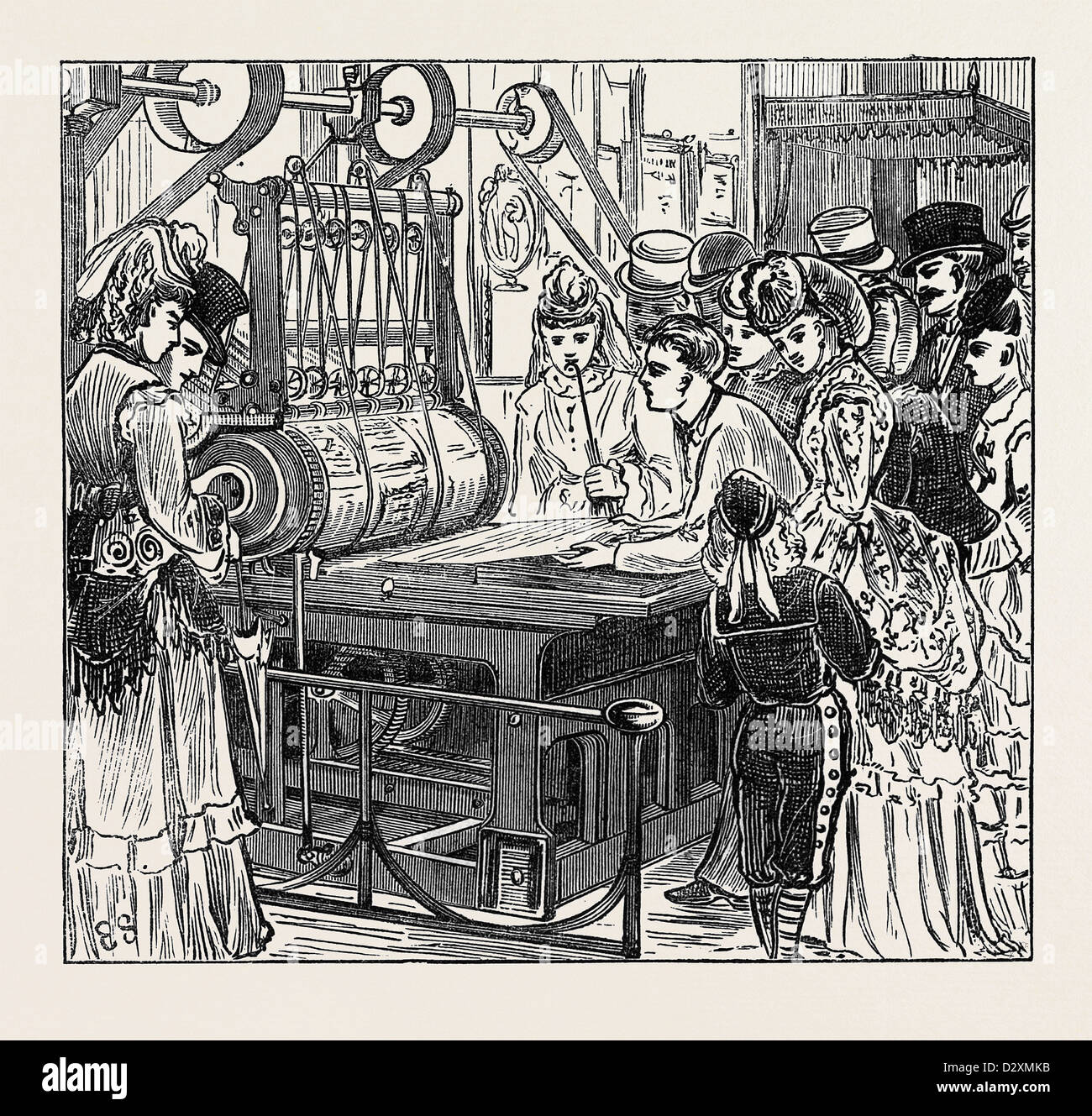 SKETCHES IN THE INTERNATIONAL EXHIBITION: PRINTING THE KEY. 1871 Stock ...