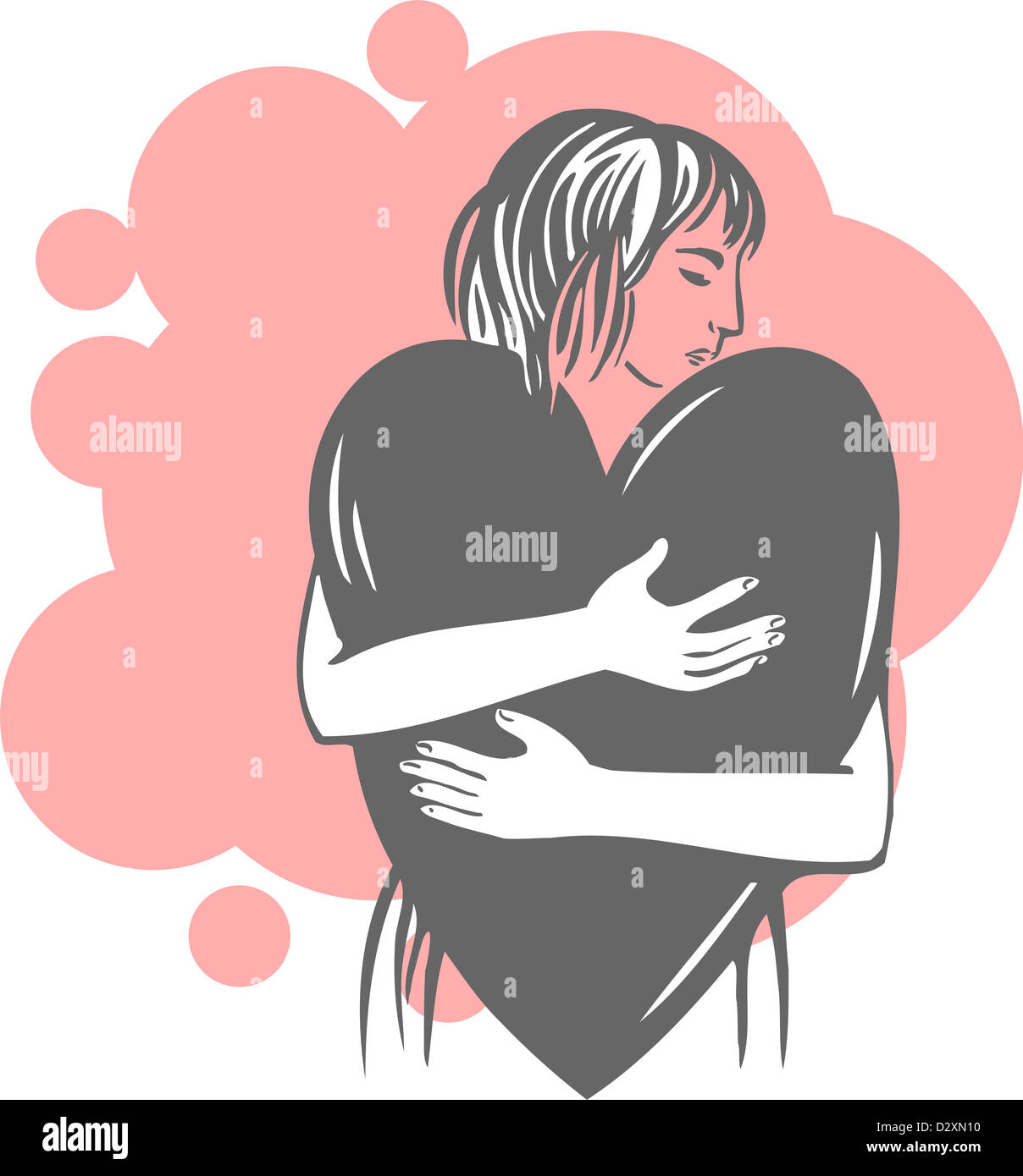 Women and heart Stock Photo - Alamy