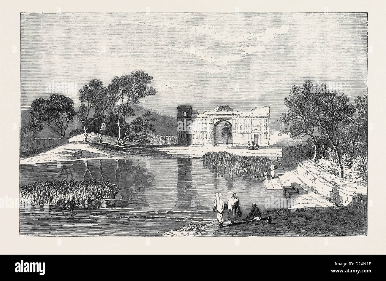 HUSYN-ABDAL, IN THE PUNJAB, FROM A SKETCH BY G.T. VIGNE, ESQ Stock ...