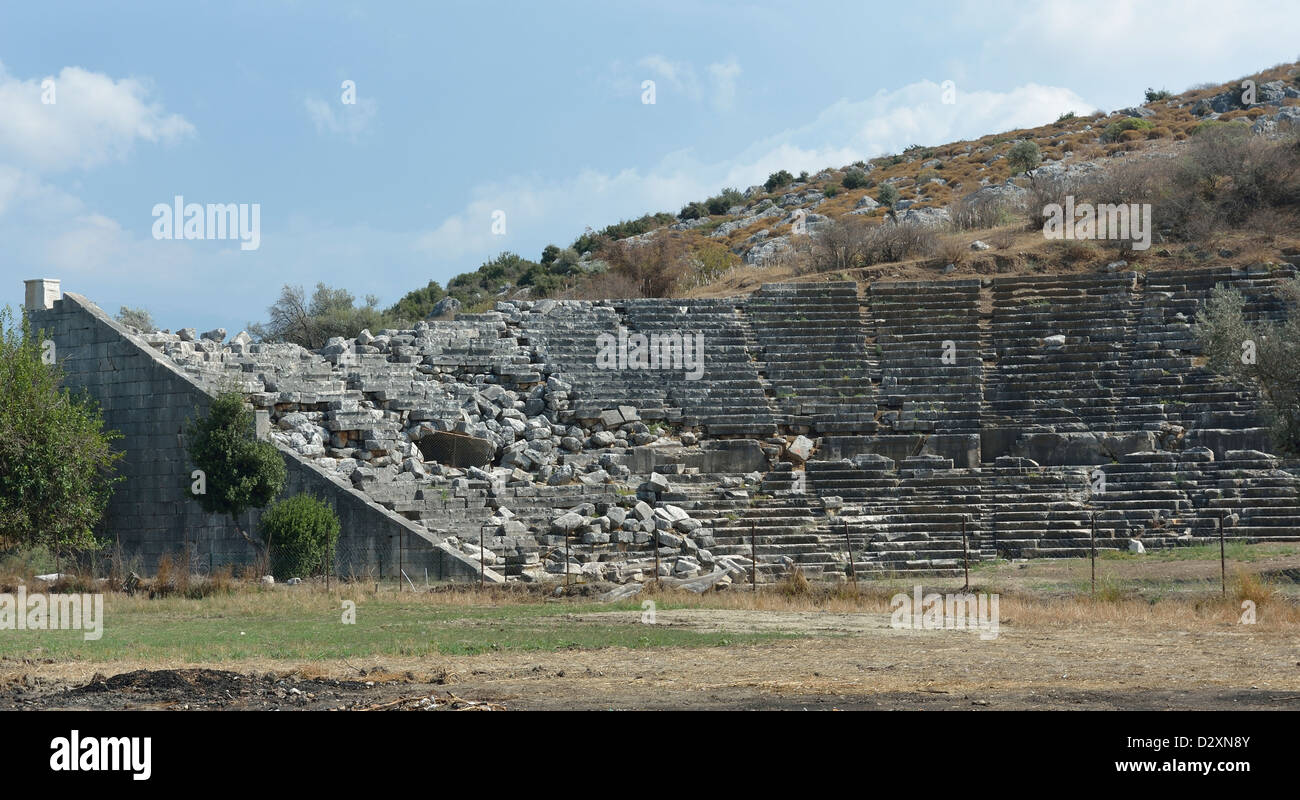 Amphitheatre Classical ruins at Letoon Turkey supposed location of Leda ...
