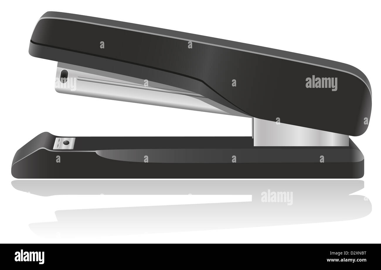 stapler illustration isolated on white background Stock Photo - Alamy