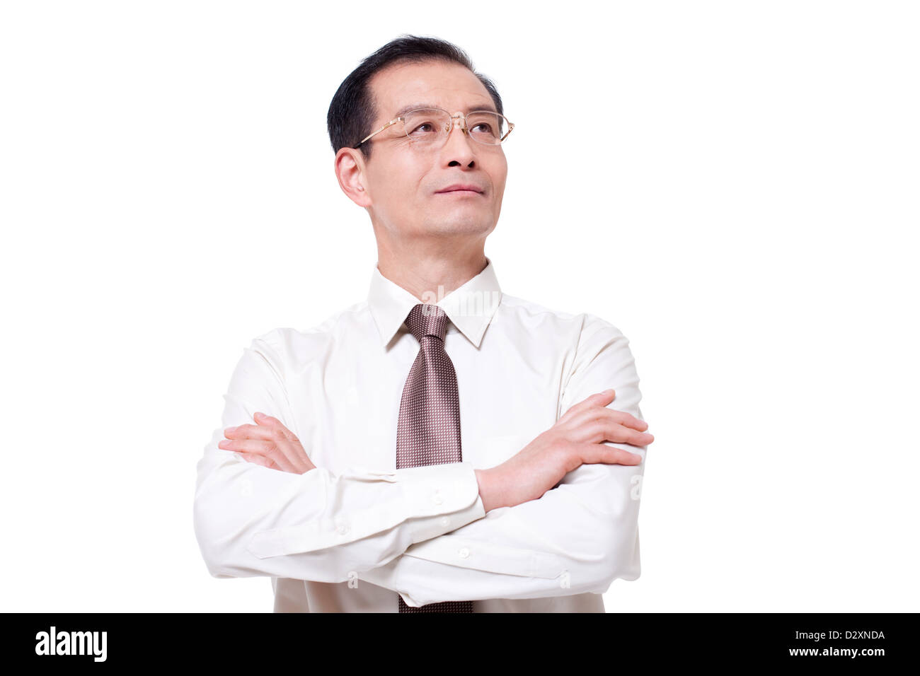 Professional businessman arms crossed Stock Photo - Alamy