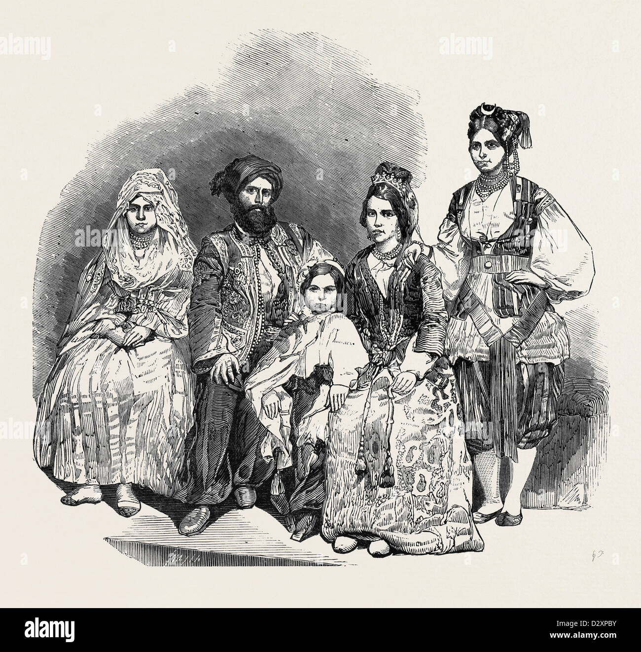 THE ALGERINE FAMILY, AT VAUXHALL GARDENS, (FROM A DAGUERREOTYPE BY ...