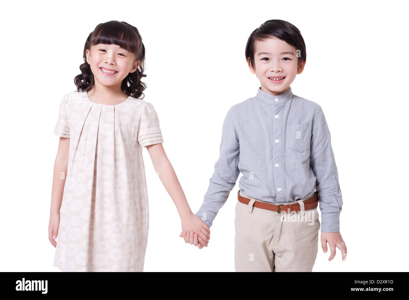 Cute boy and girl holding hands chinese hi-res stock photography and ...