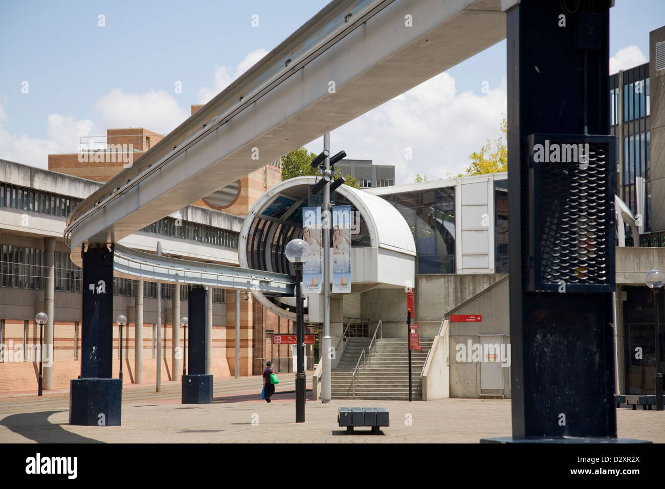 sydney monorail station and track Stock Photo - Alamy