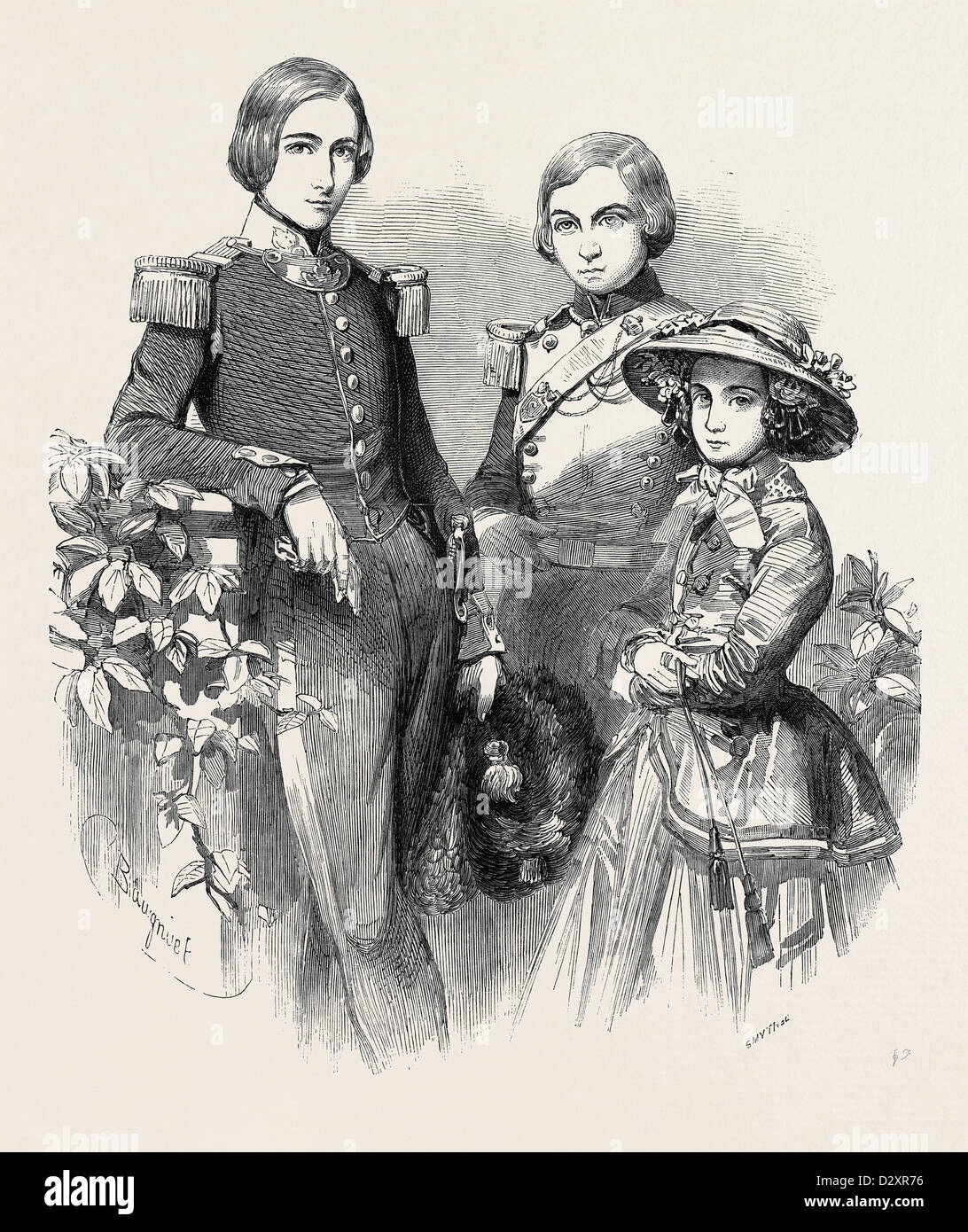 THE ROYAL CHILDREN OF BELGIUM, DRAWN BY BAUGNIET, DUKE OF BRABANT ...
